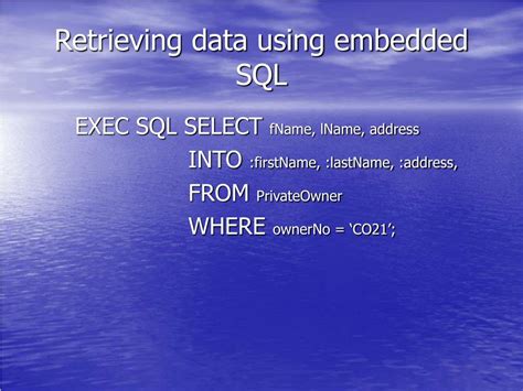 Ppt Programmatic Sql Powerpoint Presentation Free Download Id3664477