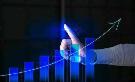 B商人提出不断上升的图表商业增长概念金融的展示增量图片素材 正版创意图片307783826 摄图网