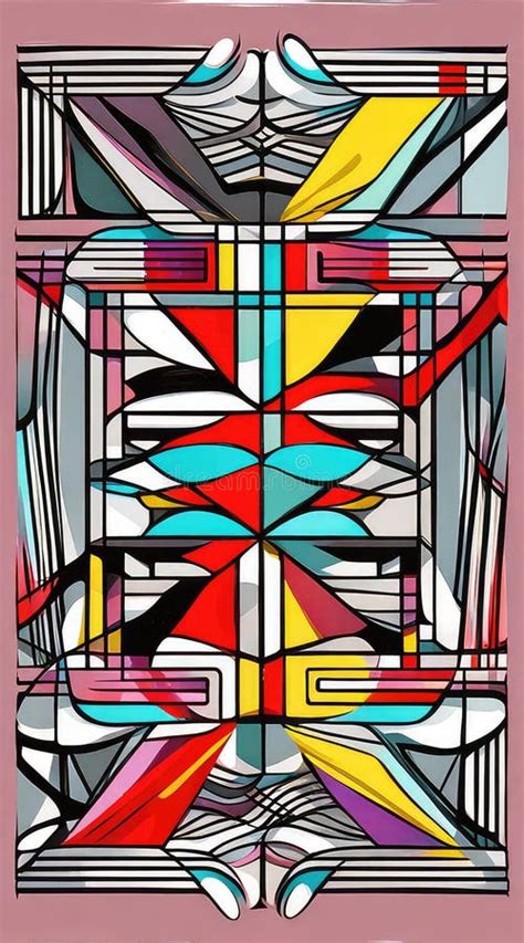 Abstract Concept For Background Assorted Unique Shape Colors Stock