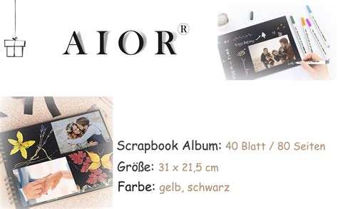 Aior Fotoalbum Zum Selbstgestalten Scrapbook Album Zum Einkleben Fotoalben Diy Fotobuch 80