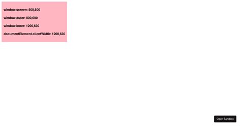 Window Size Event Codesandbox