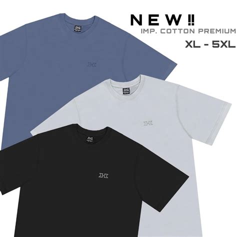 เสื้อยืดแขนสั้น Cotton Premium ดำ เทาอ่อน และ ฟ้า Shopee Thailand