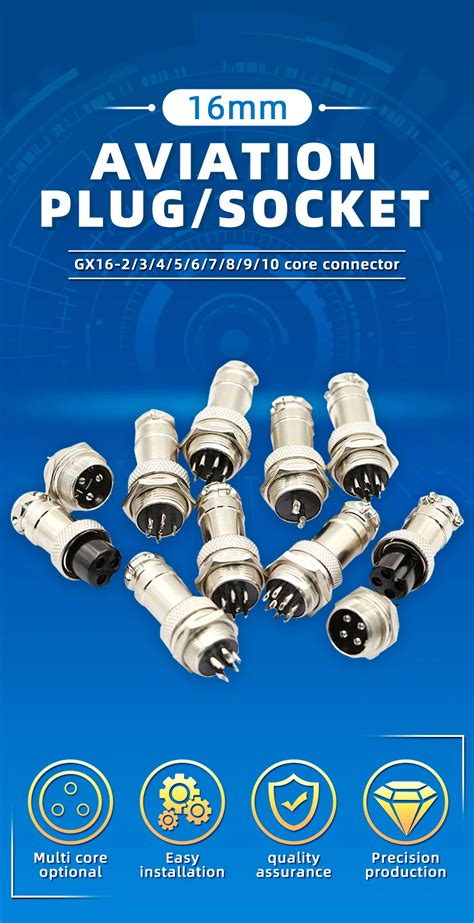 Авиационный разъем Gx12 16 Aliexpress