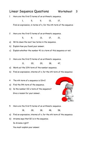 Linear Sequences Revision Teaching Resources