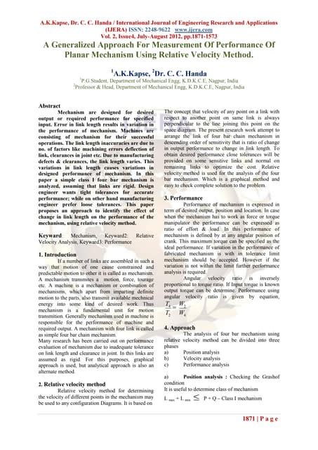 Basics Of Instantaneous Center Rotation Pptx