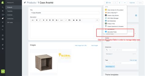 Description Table Ecommerce Plugins For Online Stores Shopify App Store
