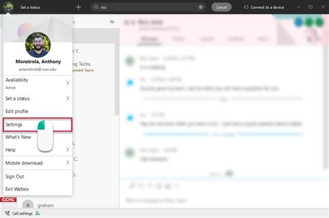 Setting Audio Options In Webex Ccacs Help Center