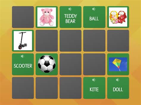 Memory Game Toys Matching Pairs