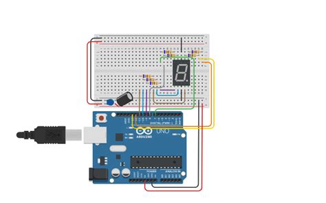 Circuit Design Display Array 7 Segmenti Tinkercad