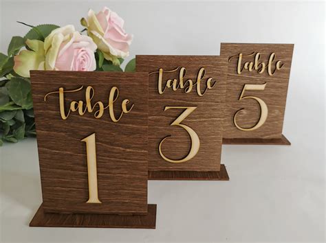Wood Table Numbers For Wedding Rustic Table Numbers Modern Wood Freestanding Cafe Table