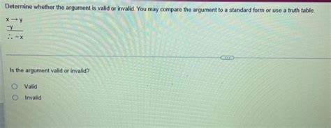 Solved Determine Whether The Argument Is Valid Or Invalid Chegg Com