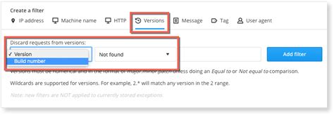 Feature Update Filter Errors With No Specific Version And By