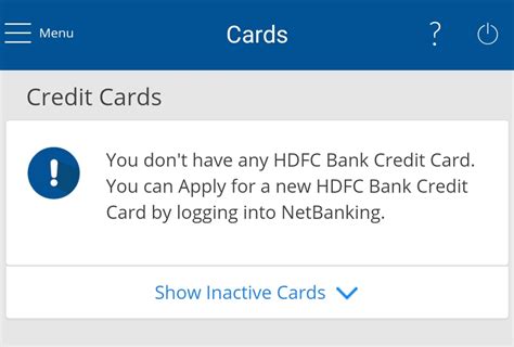 Hdfc Credit Cards Not Showing In The App Desidime
