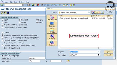 How To Download And Upload Sap Queriesinfosets An Sap Community
