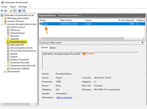 Powershell Créer Un événement Dans Un Journal Windows