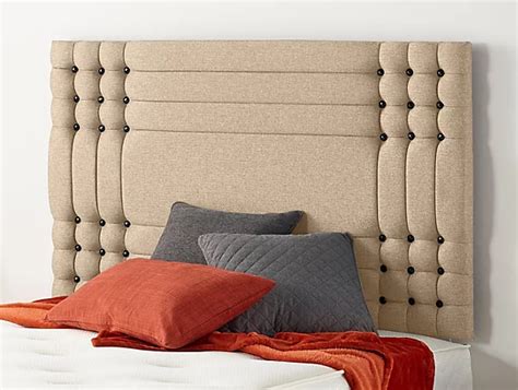 Somnior 4ft Flexby Small Double 32 Inches Plush Beige Headboard With