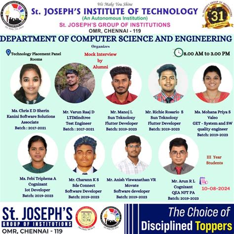 Cse St Josephs Institute Of Technology On Linkedin The Department Of
