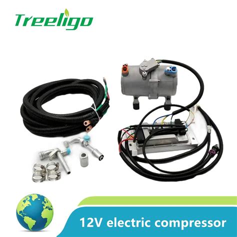 전기 에어컨 컴프레서 Ac 세트 자동차 트럭 버스 자동차 보트 트랙터 에어콘용 에어컨 컴프레서 12v Aliexpress