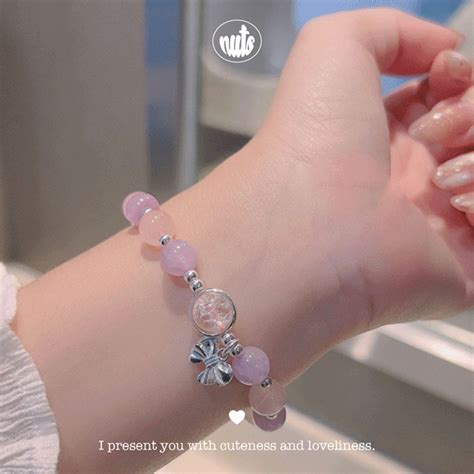 ️당일출고 ️ 원석 진주 팔찌 퍼플 블루 팔찌 데일리 꾸안꾸 기본템 팔찌 우정템 커플템 2type 에이블리