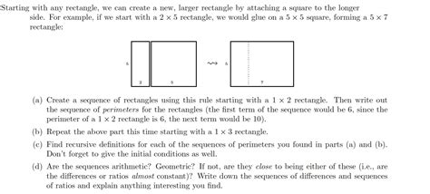 Solved Starting With Any Rectangle We Can Create A New Chegg Com