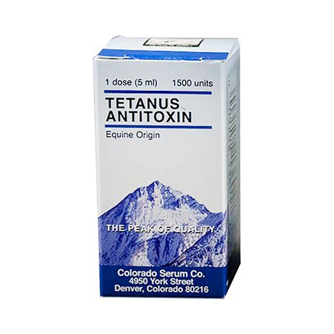 Tetanus Vaccine Bottle