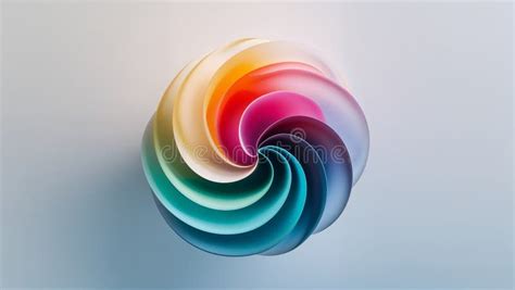 Colorful Gradient Swirl Creating Abstract Circular Pattern Stock Illustration Illustration Of