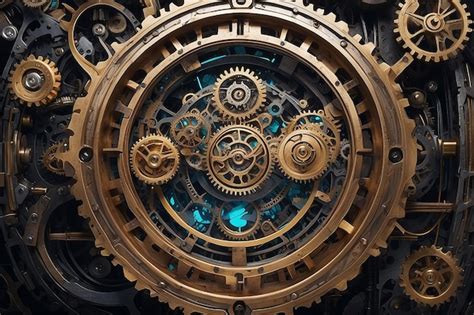 Premium Ai Image Cybernetic Clockwork The Synchronized Precision Of