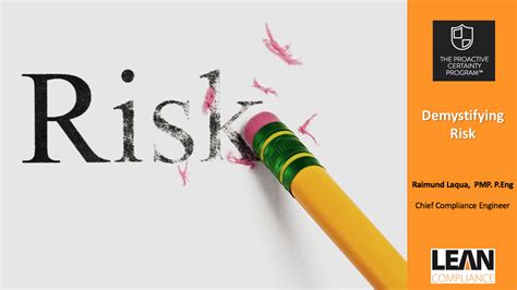 Ehsq Community Webinar Demystifying Risk Lean Compliance