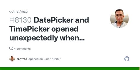 Datepicker And Timepicker Opened Unexpectedly When Navigating Back To