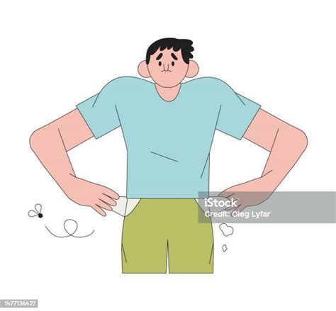 슬픈 남자는 빈 주머니를 보여주고 모든 돈을 잃었습니다 도움이 필요한 사람은 예산 계획 자금 관리 및 저축 개념에 문제가 있습니다 부채 저임금 실업자 또는 실직 한 성격