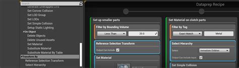 Visual Dataprep Selection Transform Reference Unreal Engine Documentation