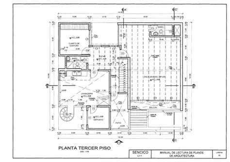 Plano Arquitectónico De Una Vivienda De 3 Niveles Lectura De Planos