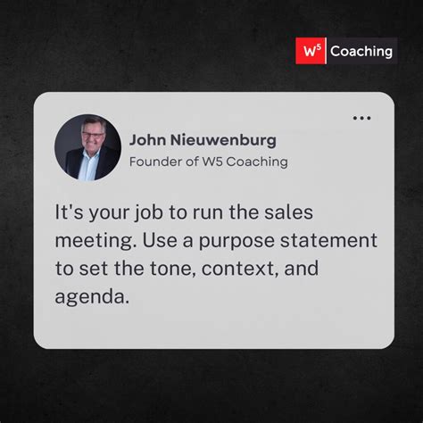 How To Conduct An Effective Sales Conversation W5 Coaching