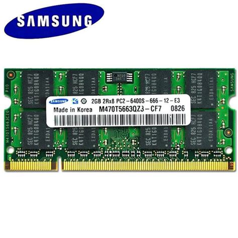 Samsung Notebook Ram 2gb 4gb 8gb Ddr2 Ddr3 667 800 1066 1333 1600mhz Memória Para Laptop Sodimm