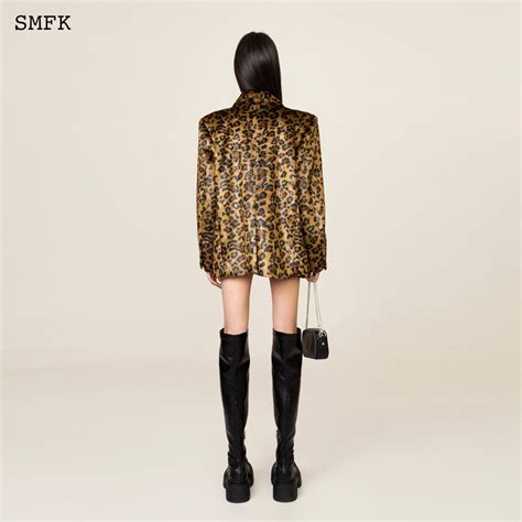 Wildworld 레오파드 인조 모피 슈트 Smfk Official