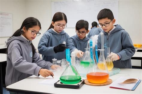 Premium Photo Temperature Experiment Students Investigating Effects