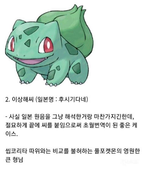 한국식 이름으로 변경한 포켓몬들 인스티즈 Instiz 이슈 카테고리