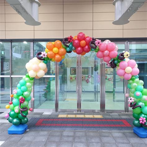 풍선꽃아치 풍선아치장식 풍선데코 포토존풍선 입학식장식 Partyndeco 파티앤데코