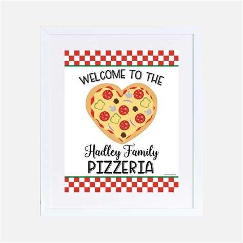 Printable Pizza Party Sign Set Templates Hadley Designs Printables