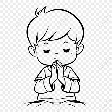 Ninos Orando Para Colorear