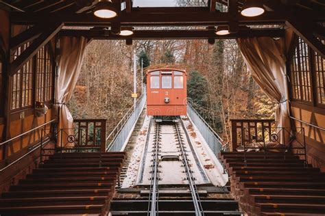 cable car tram to the castle of heidelberg editorial stock image image of heidelberg evening
