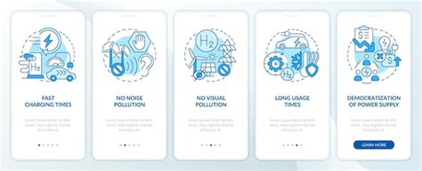 Premium Vector Hydrogen Pros Blue Onboarding Mobile App Screen