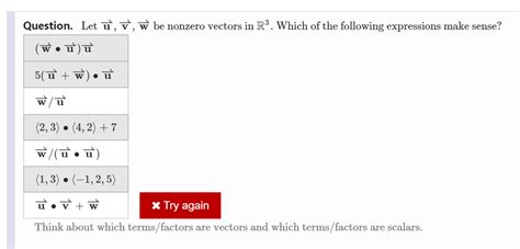 solved question let u v w be nonzero vectors in r3 which
