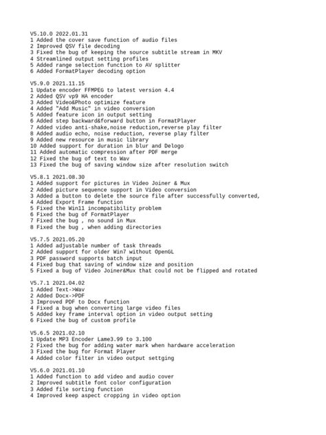 updatelog pdf codec data compression