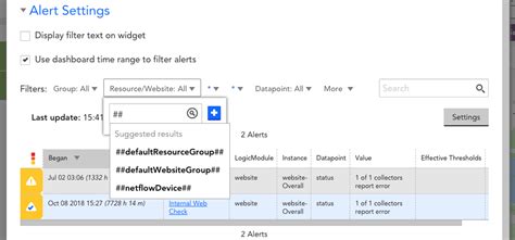 Logicmonitors New Ui Alerts Page Logicmonitor