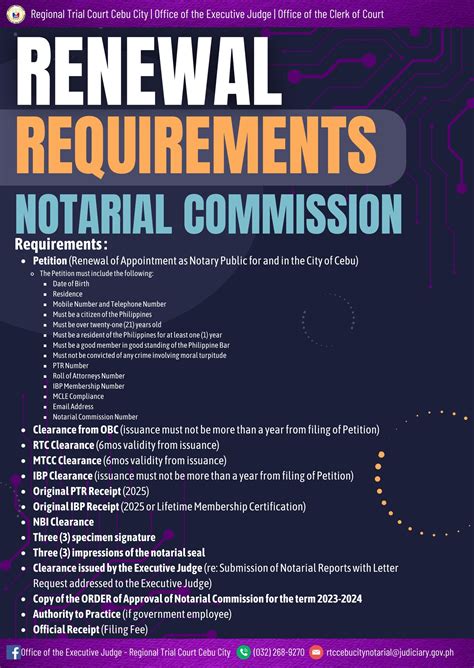 Renewal Of Notarial Commission Requirements Pursuant To Rule Iii Section 13 Of The 2004 Rules On
