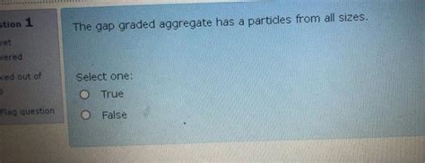 Solved The Gap Graded Aggregate Has A Particles From All