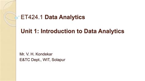 Unit 1 Introduction To Data Analytics Pptx