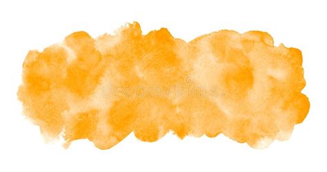 Bright Orange Watercolour Rectangle Shape Background Stock Illustration