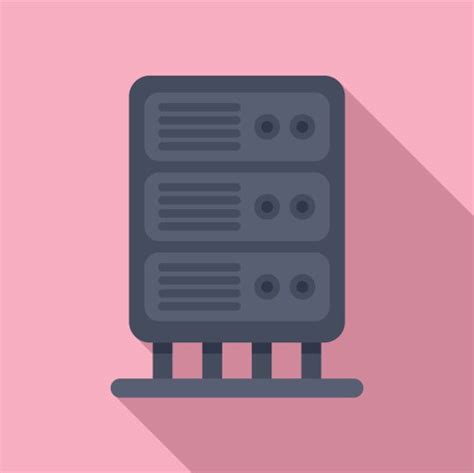 Flat Design Of A Server Rack Royalty Free Vector Image
